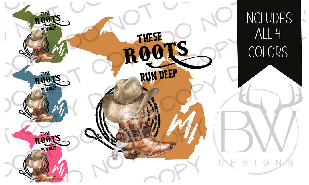 These Roots Run Deep PNG | Digital Download | Michigan Sublimation PNG ...