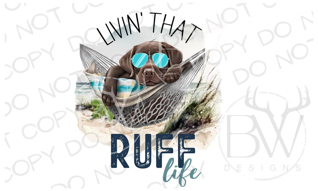 Livin' That Ruff Life PNG | Labrador Retriever Sublimation PNG ...