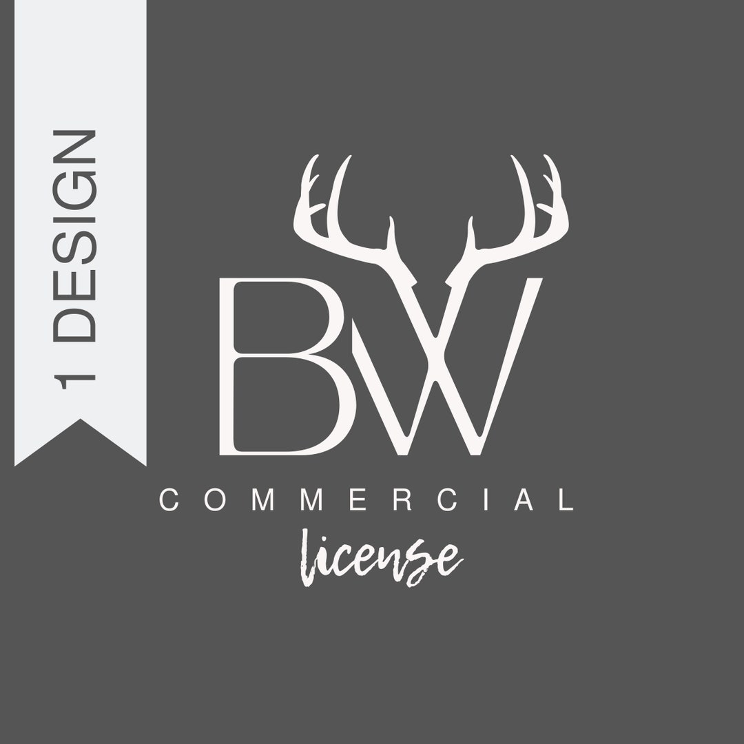 COMMERICAL LICENSE | Valid for 1 BW Blanks Design for up to 500 Sales ...