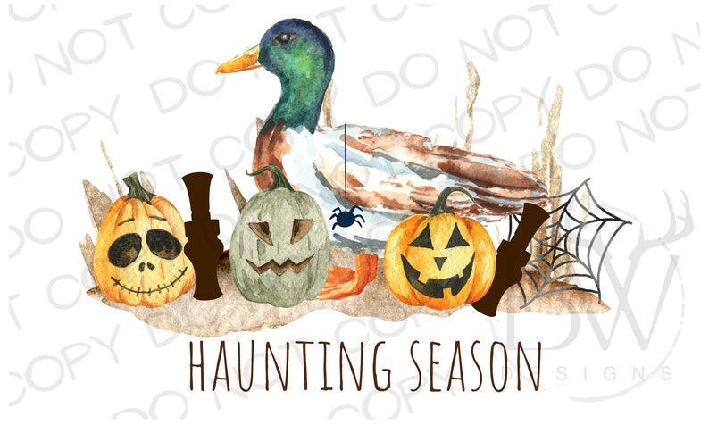 Haunting Season Duck Hunting Halloween PNG | Digital Download ...