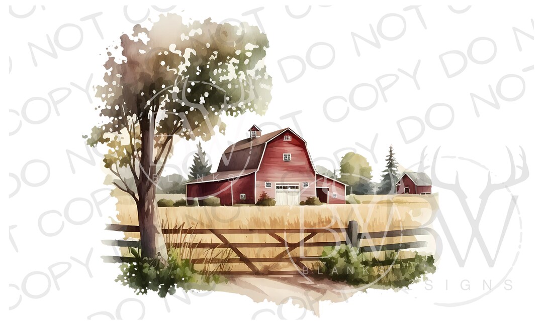 Red Barn Farm Sublimation PNG Digital Download Farm Sublimation Barn ...