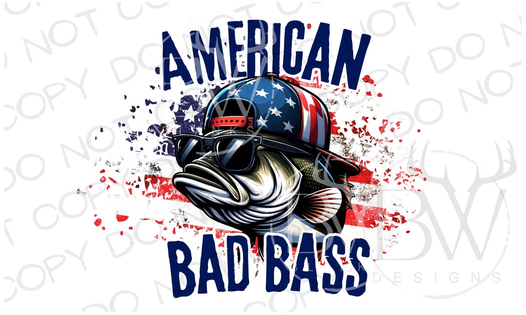 American Bad Bass PNG | Digital Download | Large Mouth Bass Sublimation ...