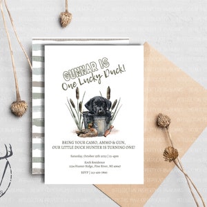 Duck Hunting Birthday Invitation | Printable Mallard Duck Invitation ...