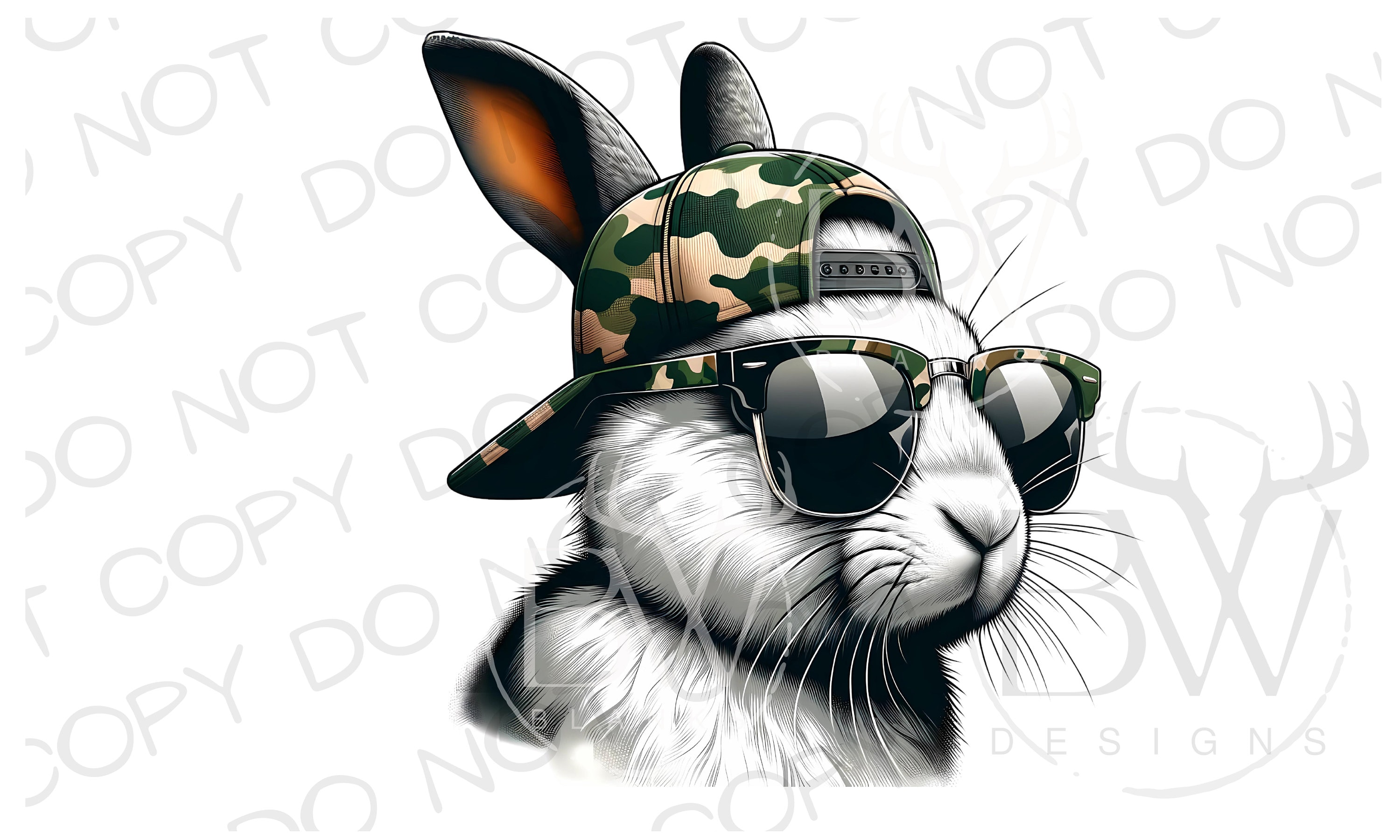 Camo Easter Bunny PNG | Digital Download | Easter Bunny Sublimation PNG ...