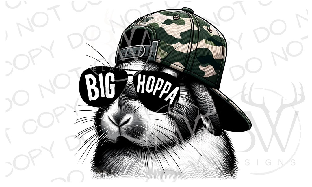 Camo Easter Bunny PNG | Digital Download | Easter Bunny Sublimation PNG ...