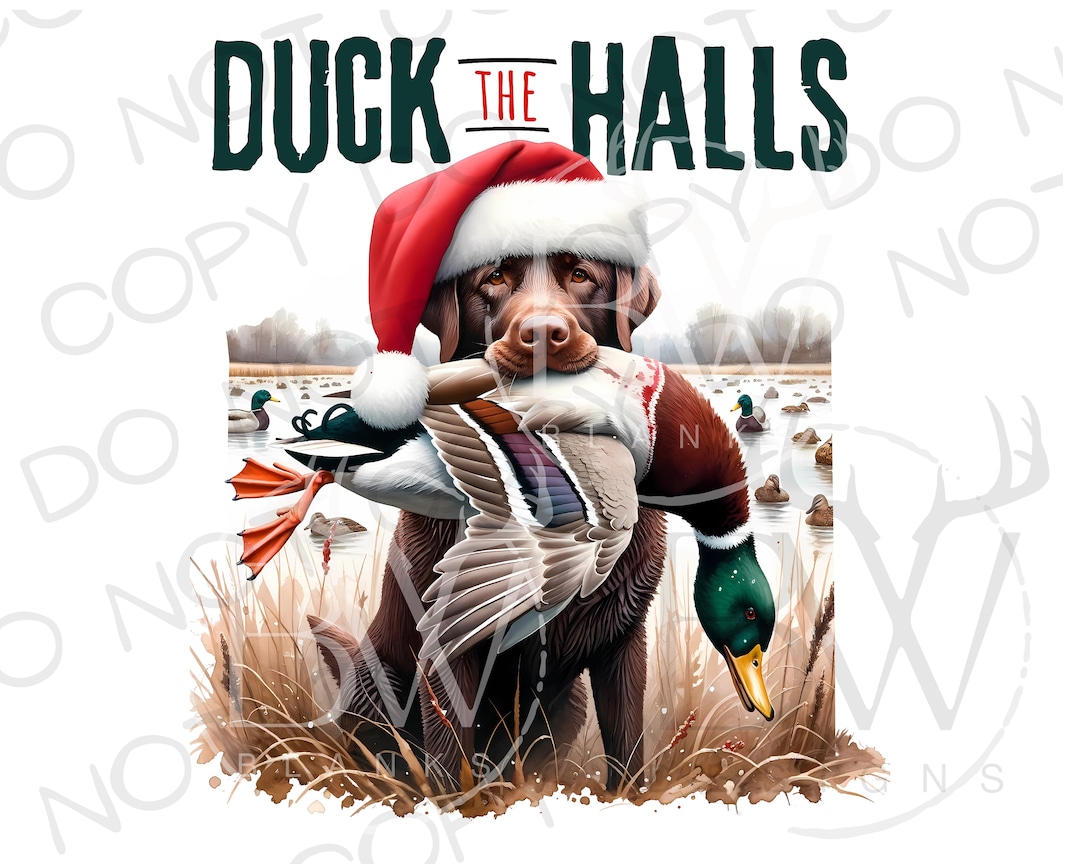 Hunting Dog Christmas PNG | Digital Download | Christmas Duck Hunting ...