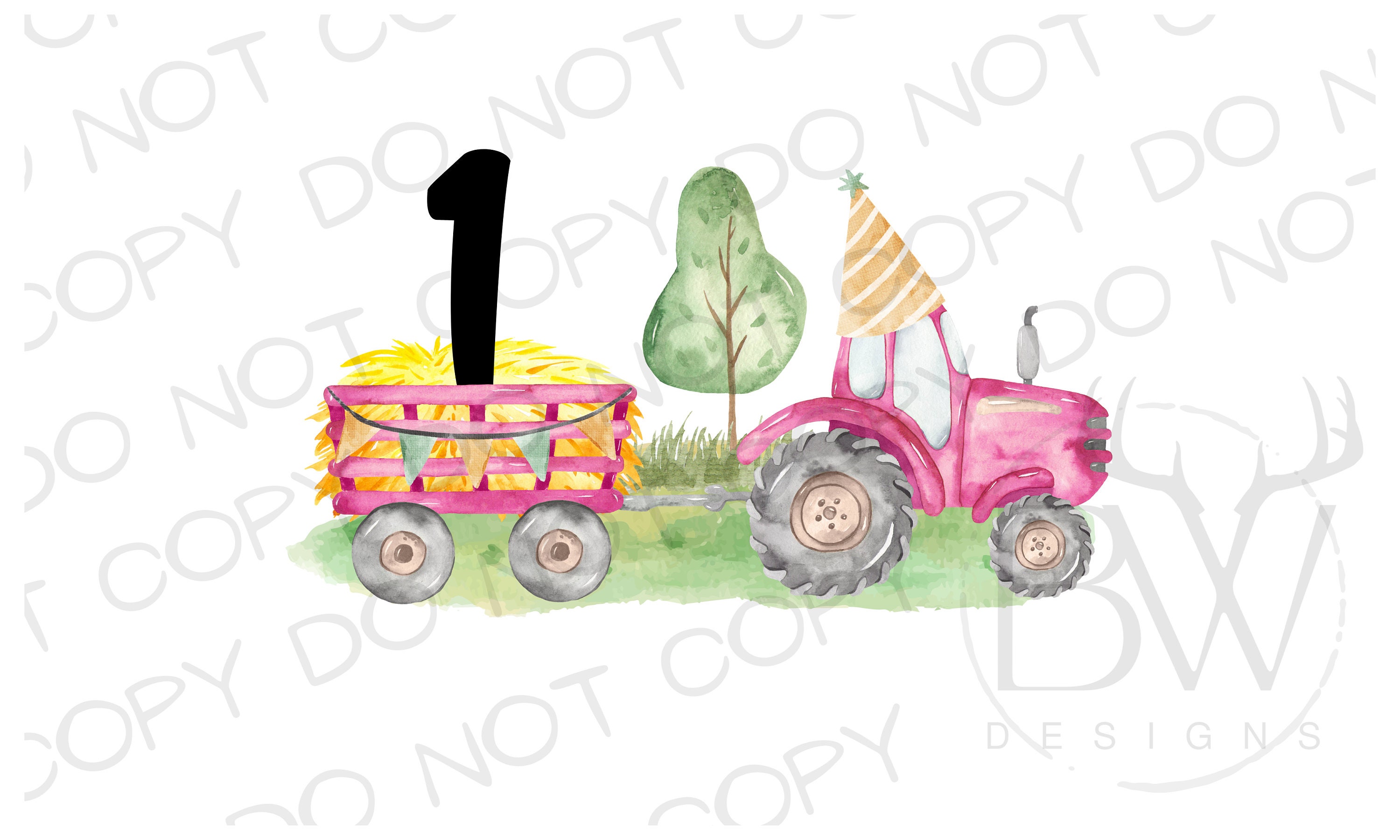Tractor First Birthday PNG Digital Download Tractor - Etsy
