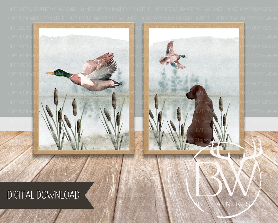 Duck Hunting Nursery Print | Duck Hunting Nursery Wall Art | Mallard ...