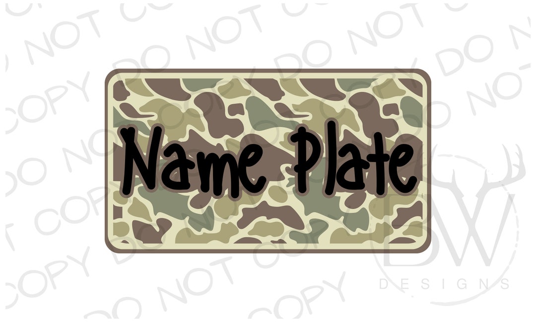 Camo Name Plate PNG | Digital Download | Camo Sublimation PNG | Hunting ...