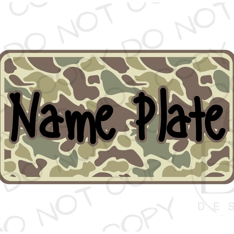 Camo Name Plates Png - Etsy
