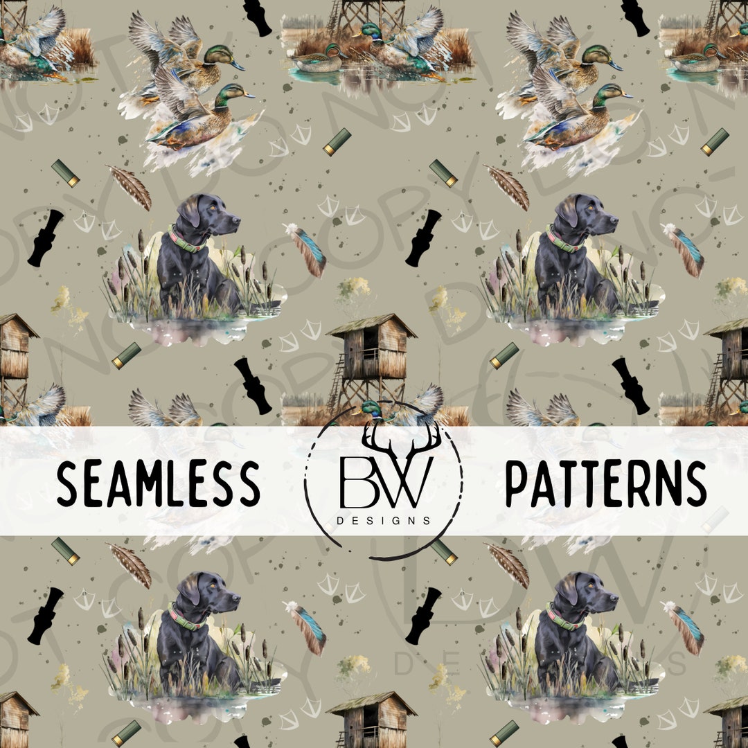 Duck Hunting Seamless Pattern Digital Download Hunting Seamless PNG ...