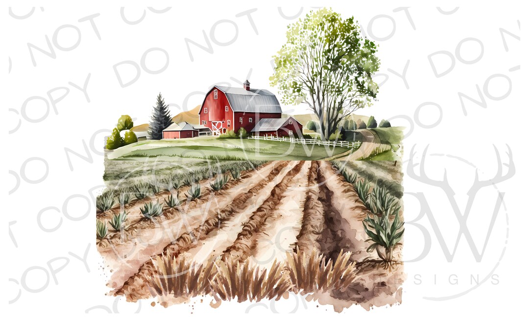 Red Barn Farm Sublimation PNG | Digital Download | Farm Sublimation ...