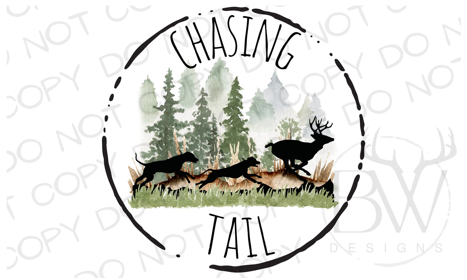 Chasing Tail PNG Digital Download Deer Hunting Sublimation - Etsy