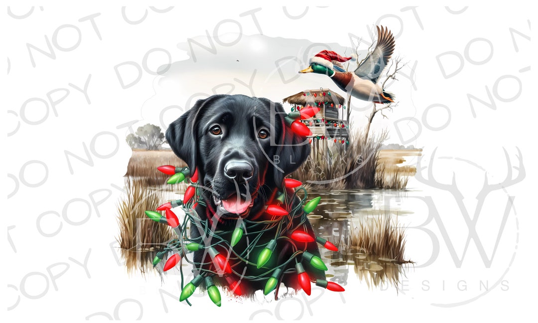 Hunting Dog Christmas PNG | Digital Download | Christmas Duck Hunting ...