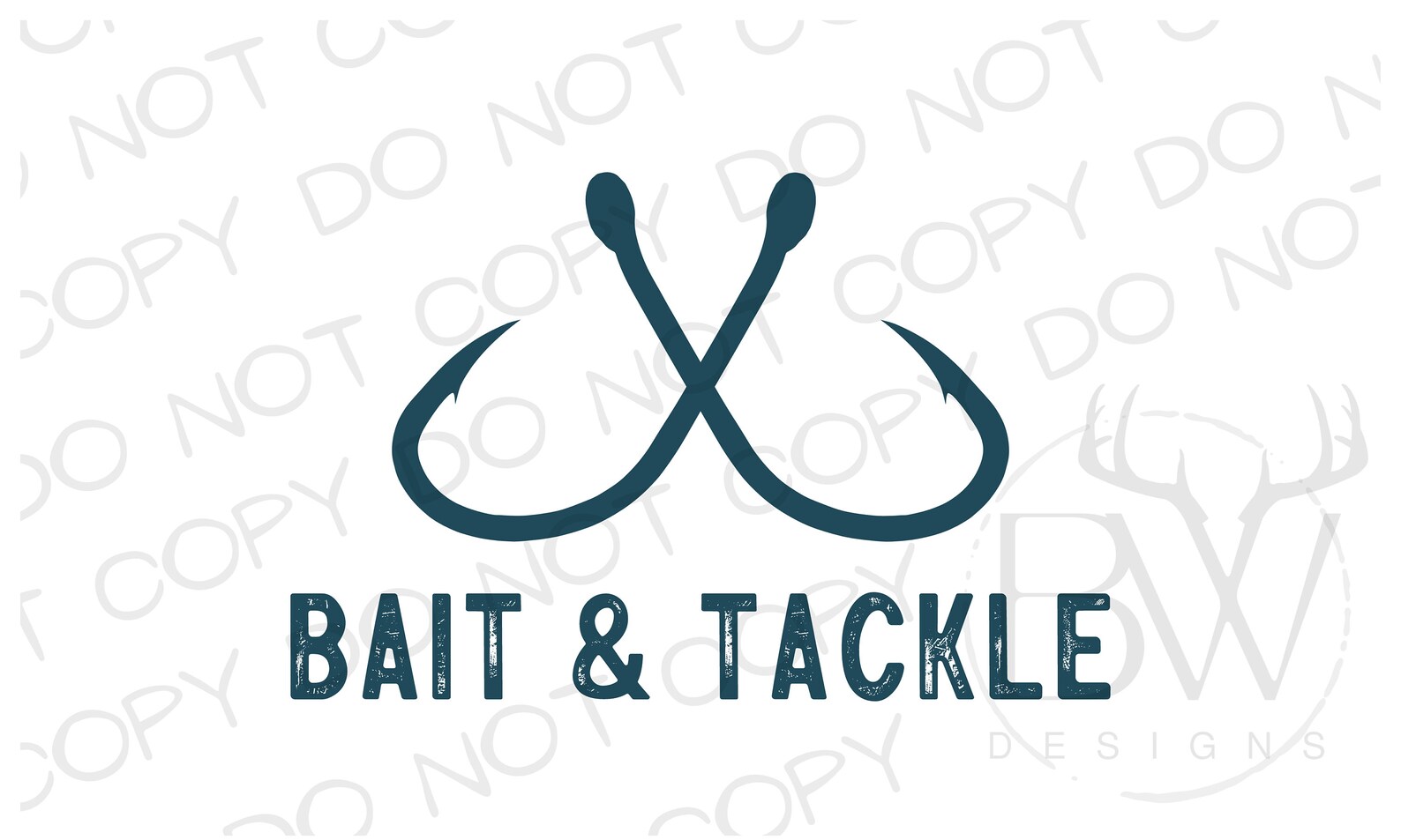 Bait & Tackle Fish Hooks Logo PNG Digital Download Fishing - Etsy
