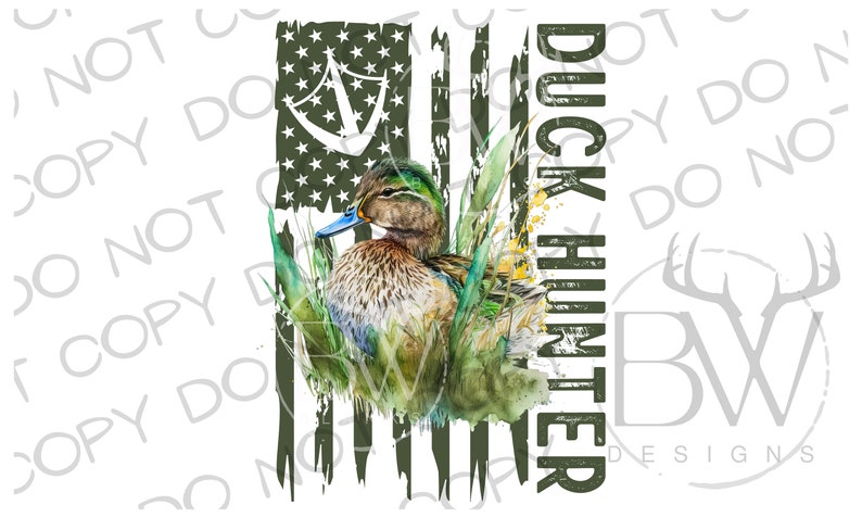 Duck Hunter Flag PNG Digital Download Duck Hunting - Etsy