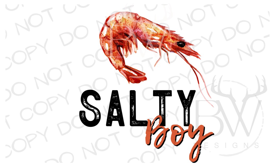 Salty Boy Shrimp Logo PNG | Digital Download | Fishing Sublimation PNG ...