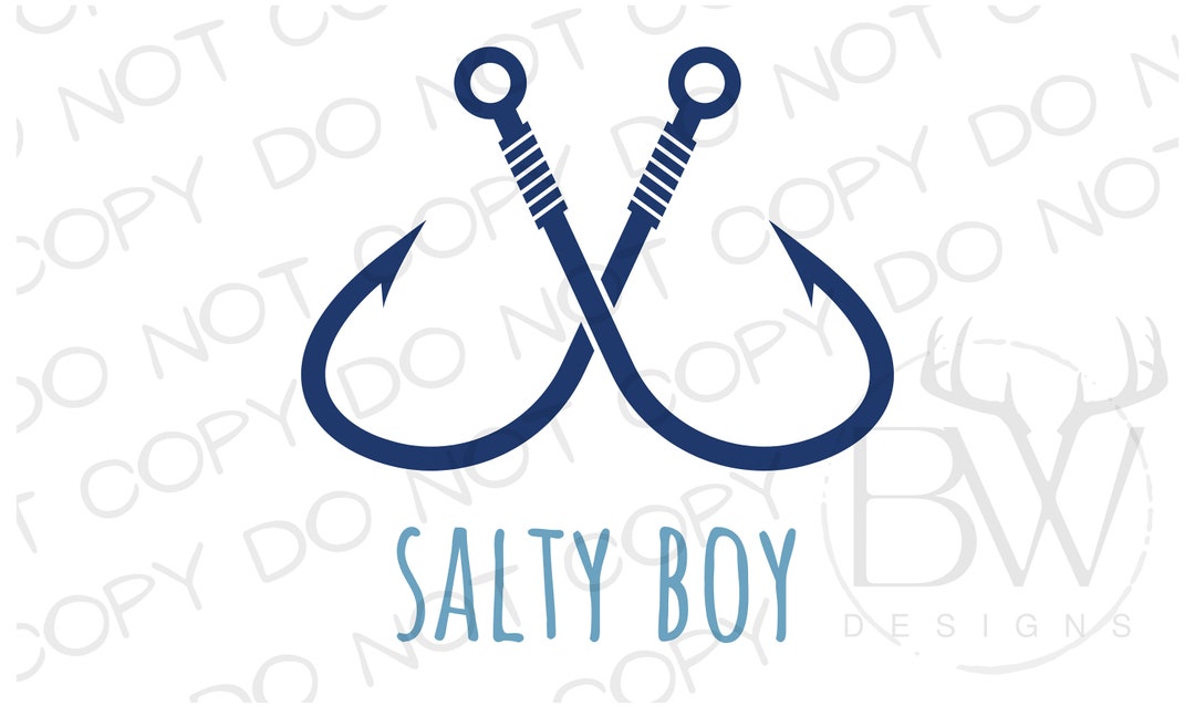 Salty Boy Fishing Logo PNG Digital Download Saltwater Fishing ...