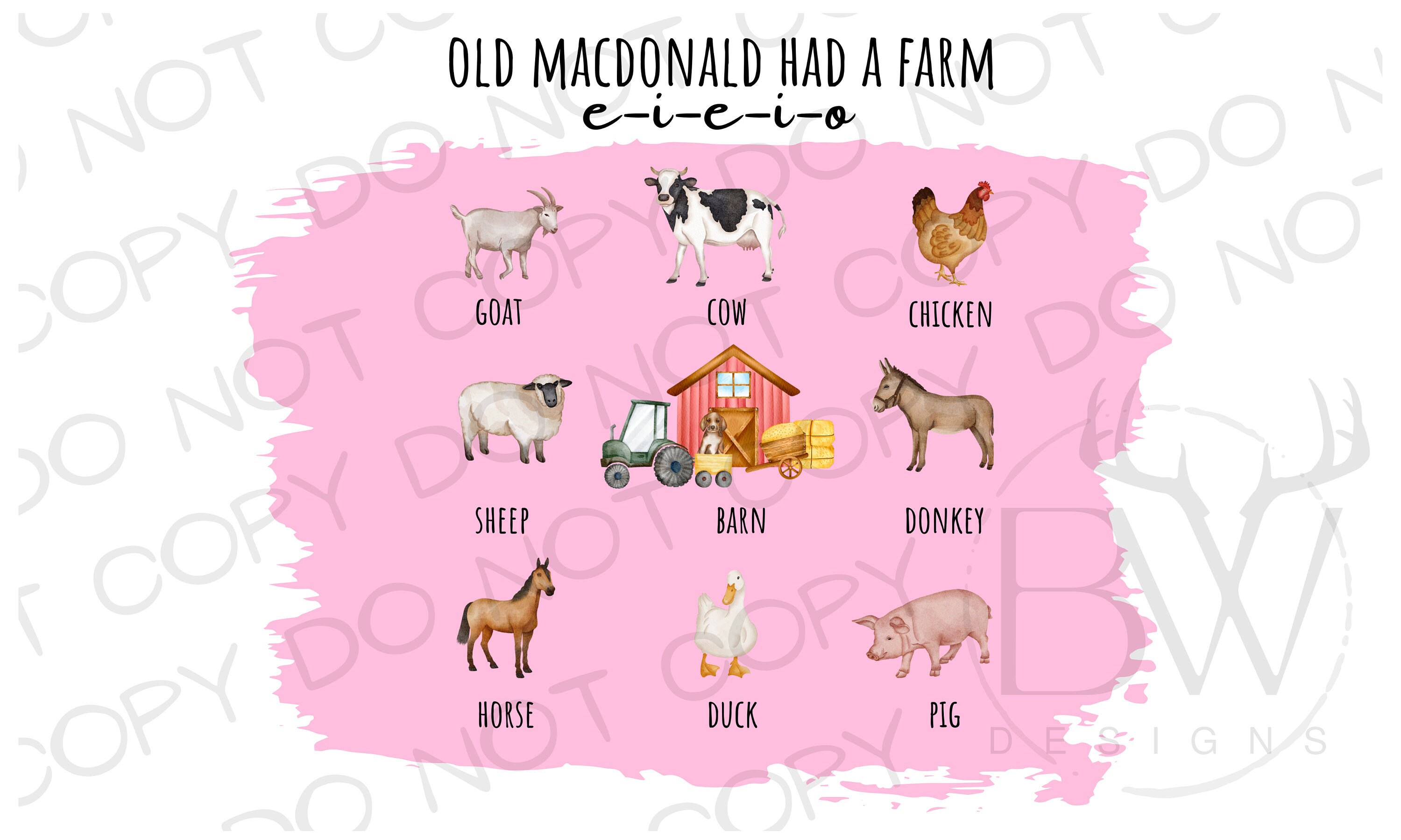 Old Macdonald PNG | Digital Download | Old Mcdonald Sublimation PNG ...