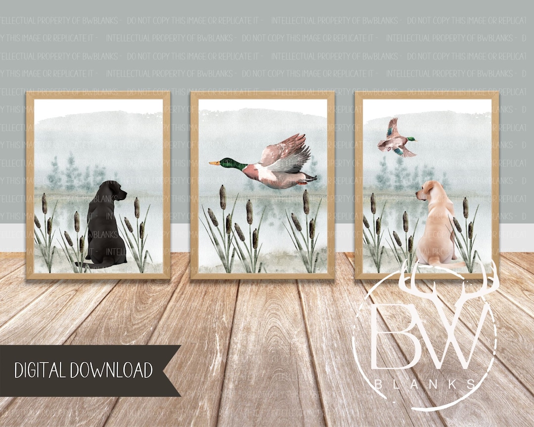 Duck Hunting Nursery Print Deer Hunting Nursery Art Mallard Duck Art ...