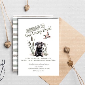 Duck Hunting Birthday Invitation | Printable Mallard Duck Invitation ...