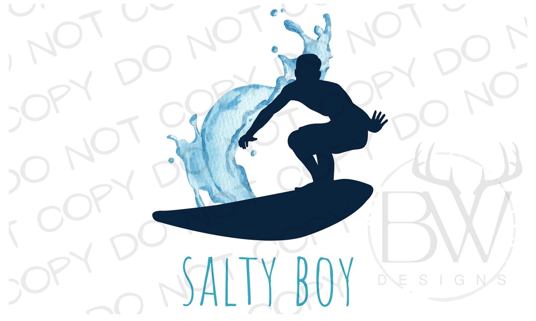 Salty Boy Surfing Sublimation PNG | Digital Download | Saltwater ...