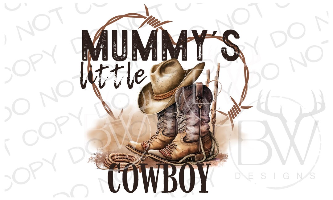 Mummy's Little Cowboy PNG | Digital Download | Cowboy Sublimation PNG ...