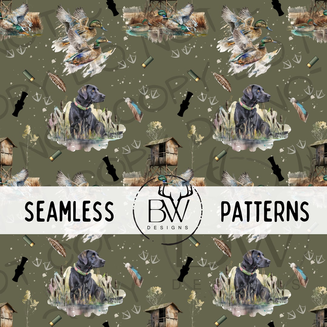 Duck Hunting Seamless Pattern Digital Download Hunting Seamless PNG ...