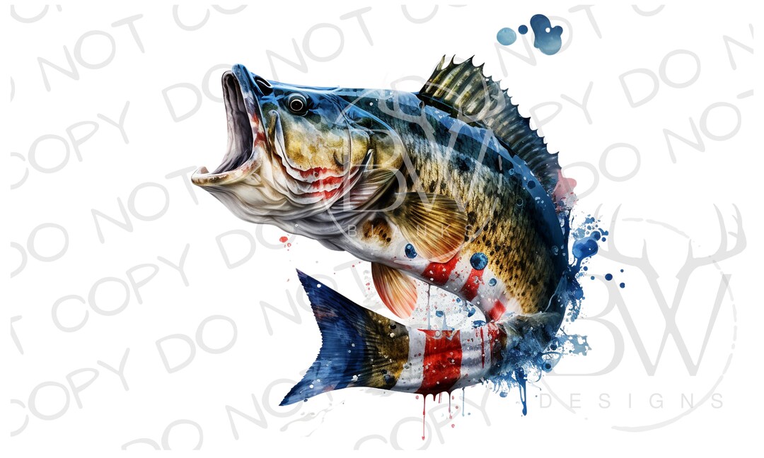 Large Mouth Bass Sublimation PNG | Digital Download | Fishing ...