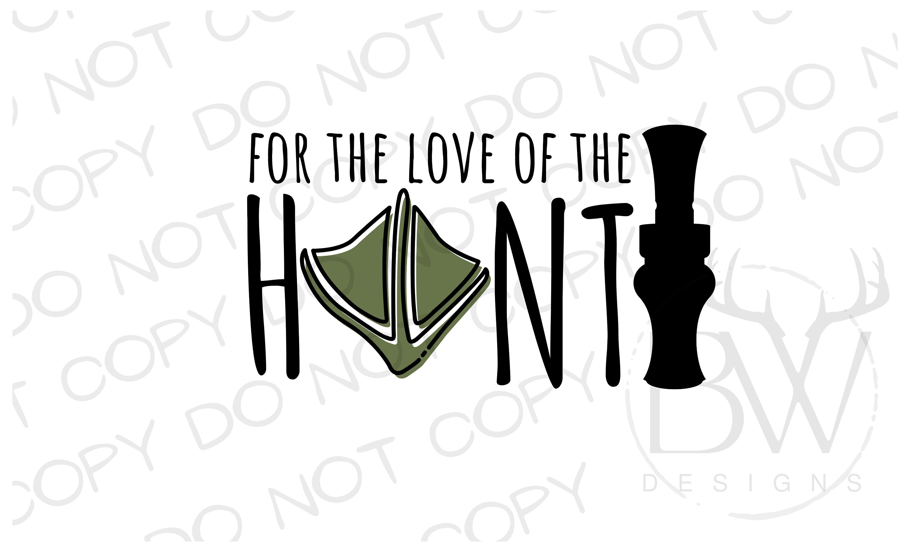 For the Love of the Hunt PNG Hunting Valentine's Day - Etsy