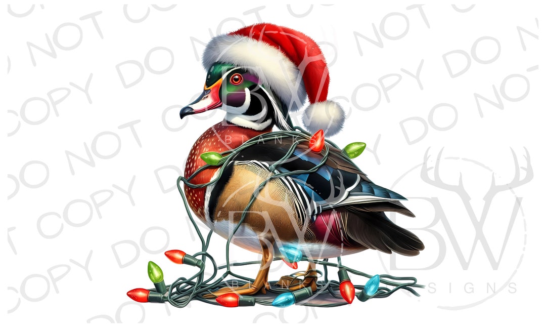 Christmas Wood Duck PNG | Digital Download | Santa Duck Png | Christmas ...