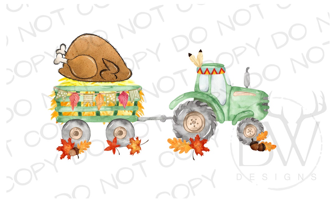 Thanksgiving Tractor PNG | Digital Download | Tractor Sublimation PNG ...