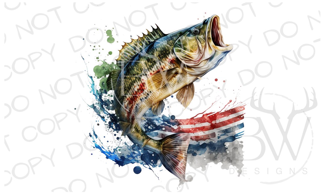 Large Mouth Bass Sublimation PNG | Digital Download | Fishing ...
