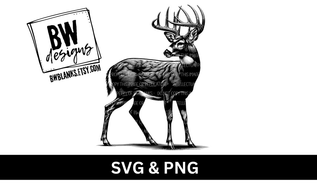 Whitetail Buck SVG | Digital Download | Deer Hunting SVG | Whitetail ...