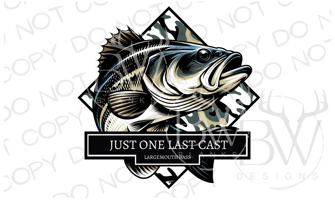 Camo Bass PNG | Digital Download | Large Mouth Bass Sublimation PNG ...