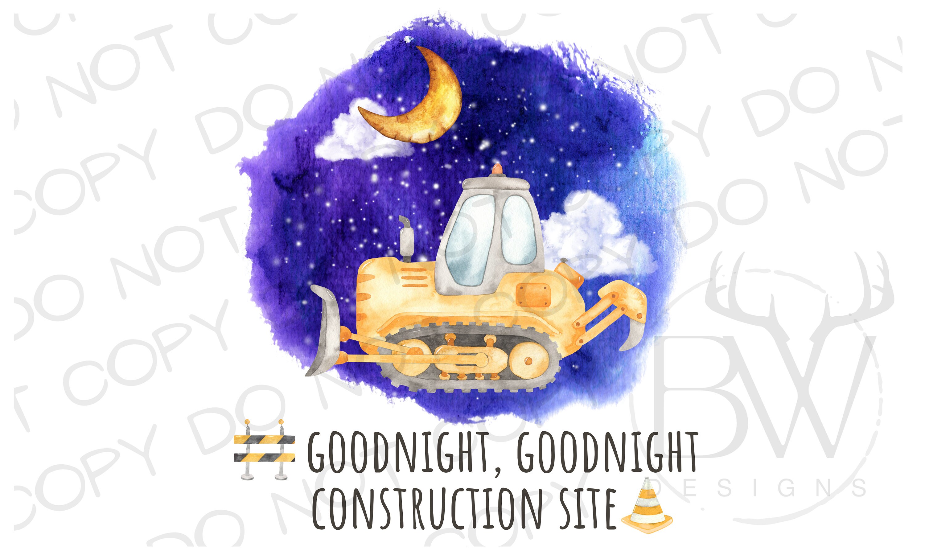 Construction Sublimation PNG Digital Download Bulldozer - Etsy