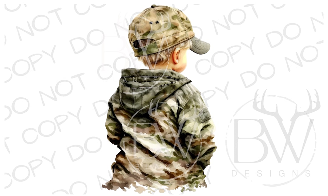 Little Boy Hunter PNG Digital Download Watercolor Hunter PNG Camo ...