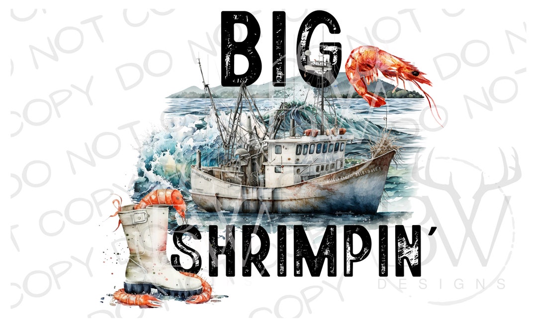 Shrimp Boat Sublimation PNG | Digital Download | Fishing Sublimation ...