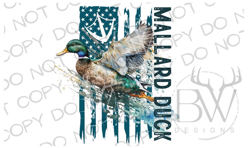 Mallard Duck Flag PNG Digital Download Duck Hunting - Etsy