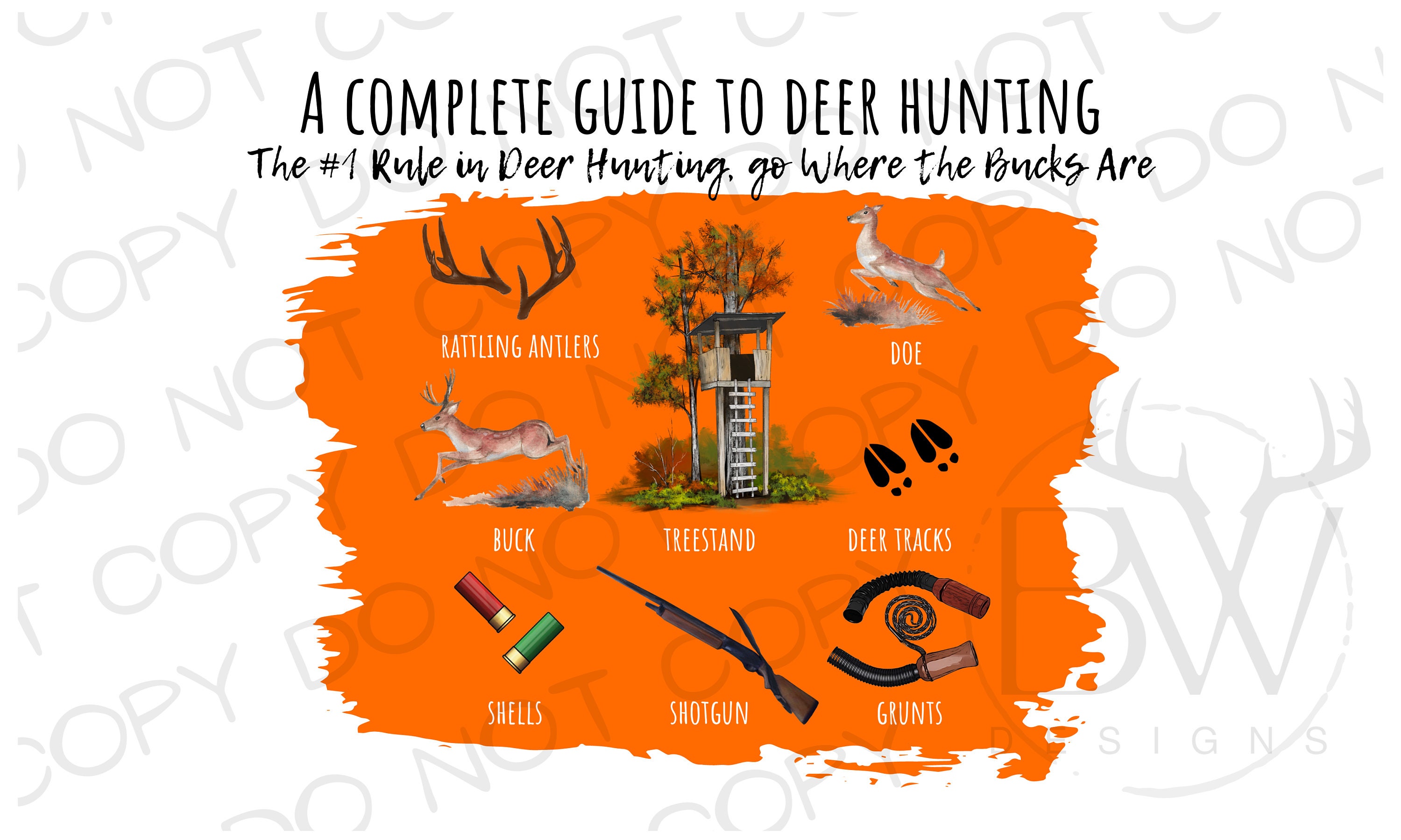 A Complete Guide to Deer Hunting PNG Digital Download Deer - Etsy