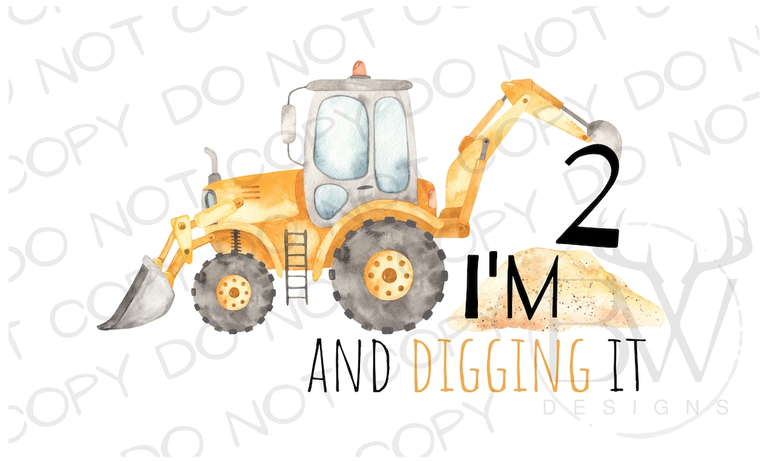 Construction Birthday Sublimation PNG | Construction Sublimation PNG ...
