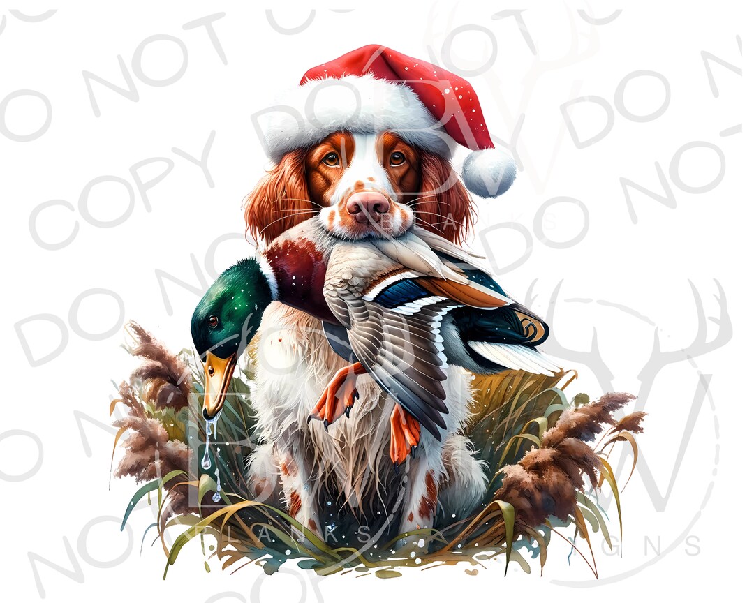 Hunting Dog Christmas PNG | Digital Download | Christmas Duck Hunting ...