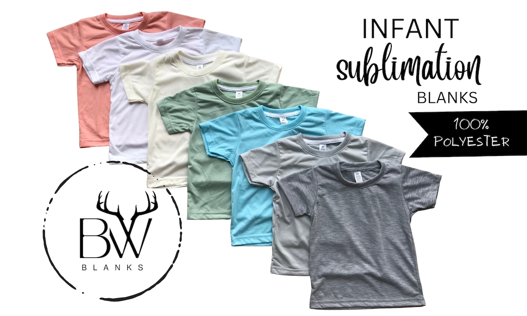 100% Polyester INFANT Sublimation Shirt | Kids Colored Sublimation ...