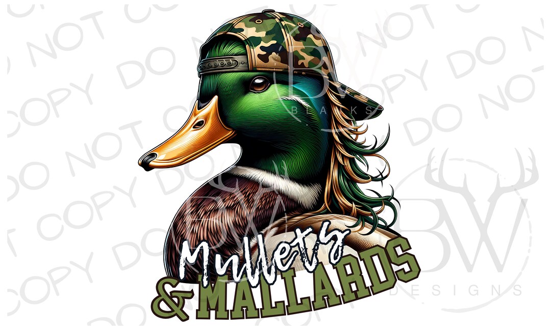 Mullets & Mallards PNG | Digital Download | Duck Hunting Sublimation ...
