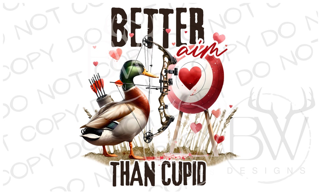 Valentine Mallard Duck PNG | Hunting Valentine's Day Sublimation PNG ...