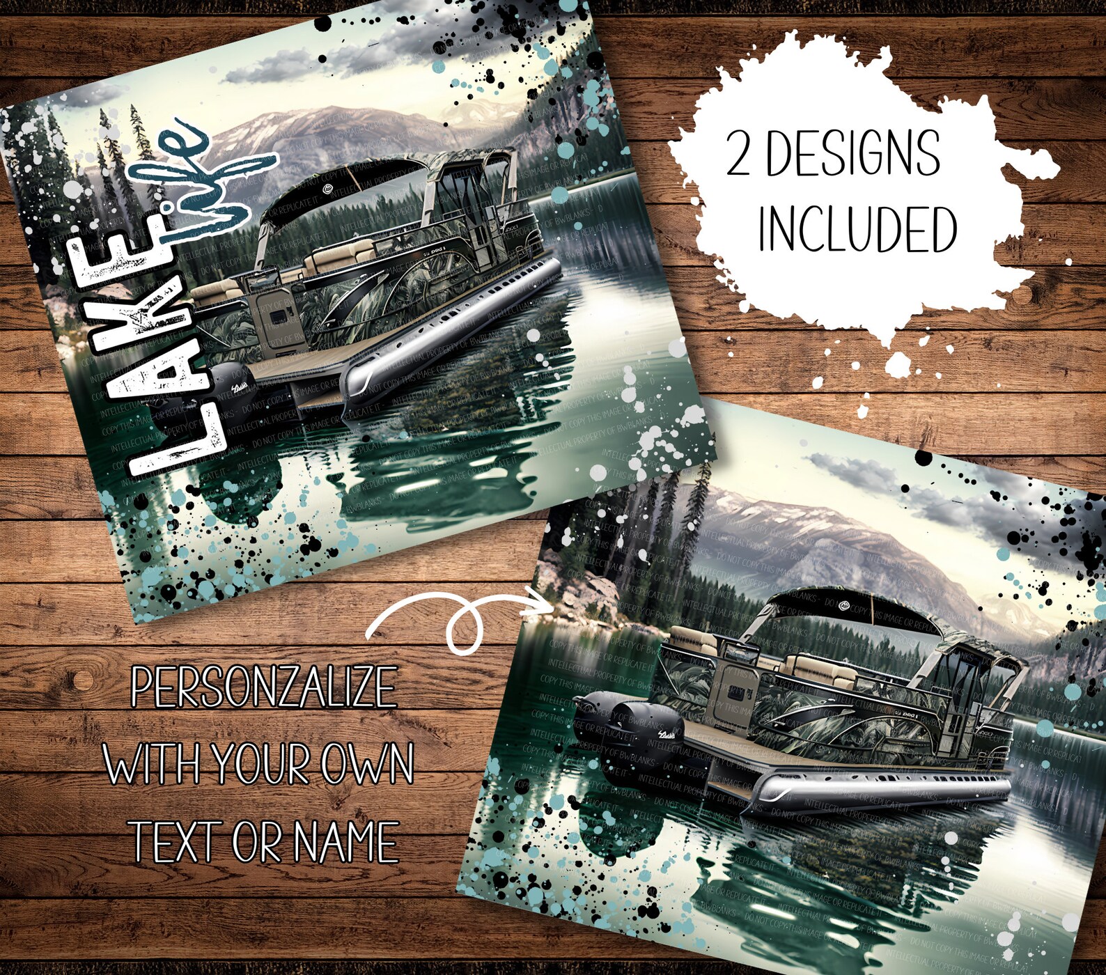 Lake Life Pontoon Boat 20 Oz Skinny Tumbler Sublimation Digital ...