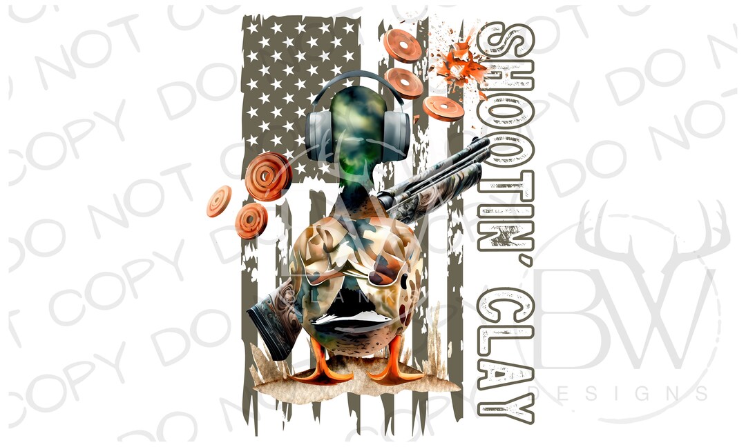 Trap Shooting PNG | Digital Download | Clay Pigeon Sublimation PNG ...