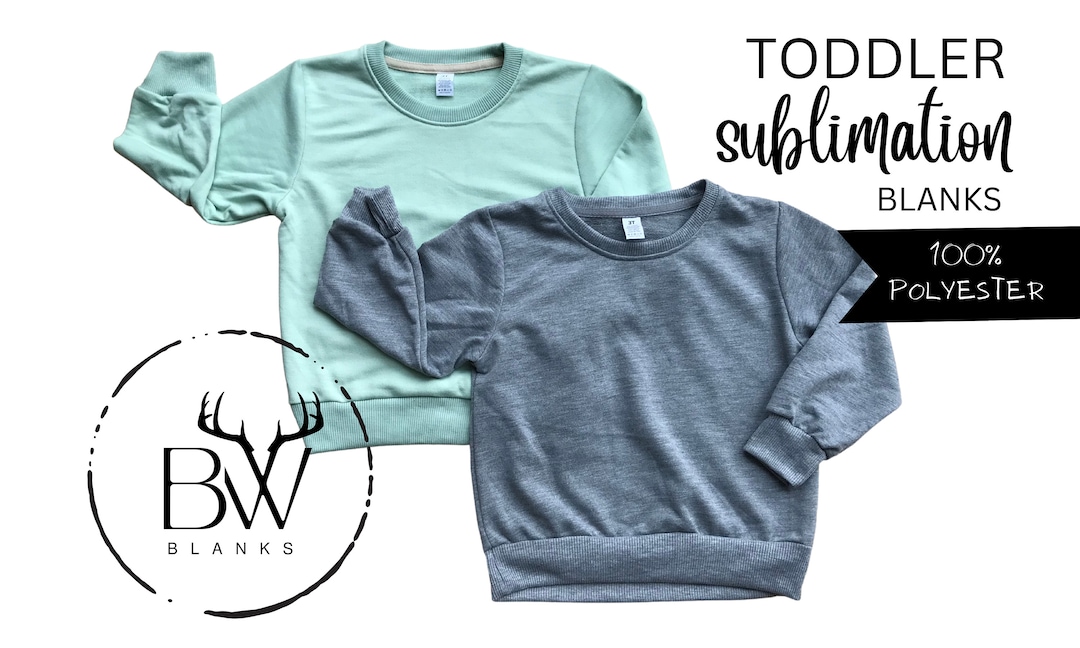 100% Polyester TODDLER Sublimation SWEATSHIRT | Kids Colored ...