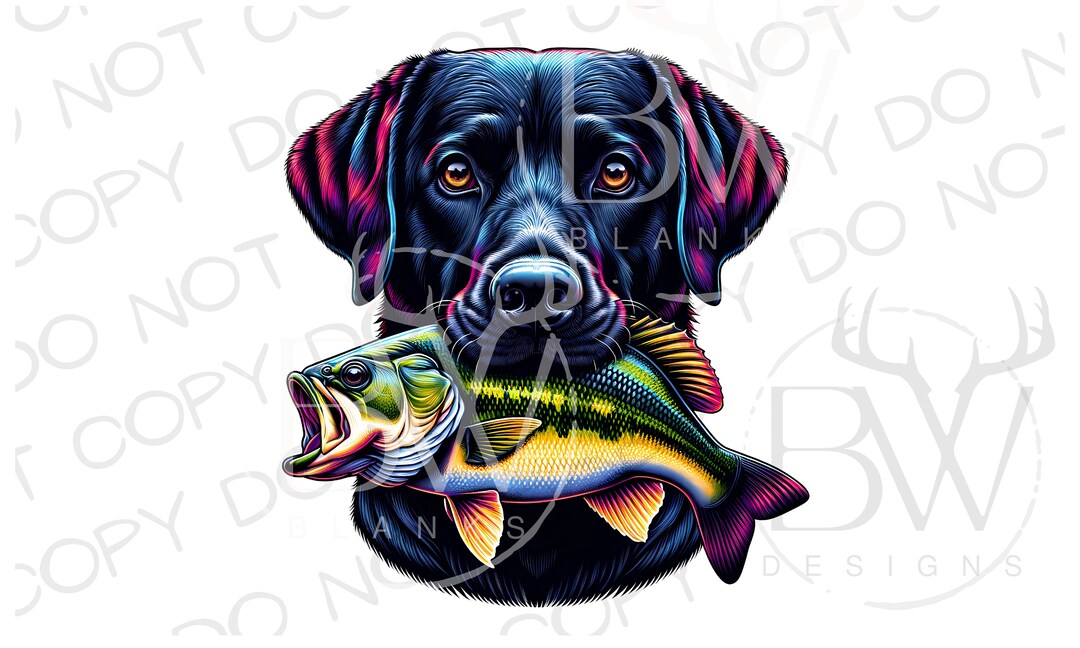 Bass Fishing Dog PNG Digital Download Large Mouth Bass Sublimation PNG ...