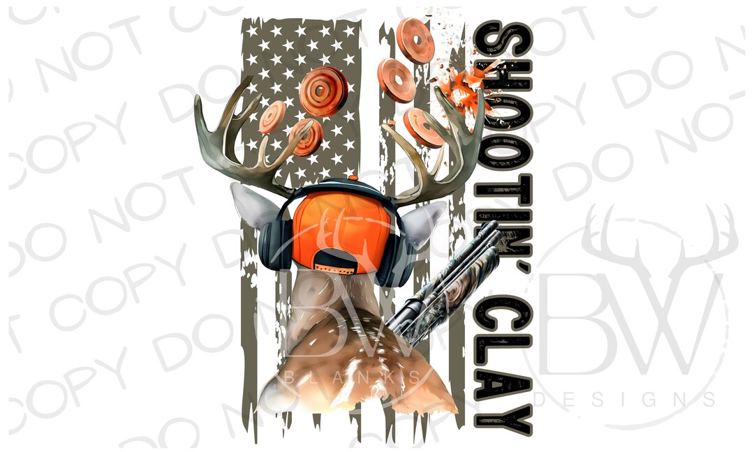 Trap Shooting PNG Digital Download Clay Pigeon Sublimation PNG Hunting ...